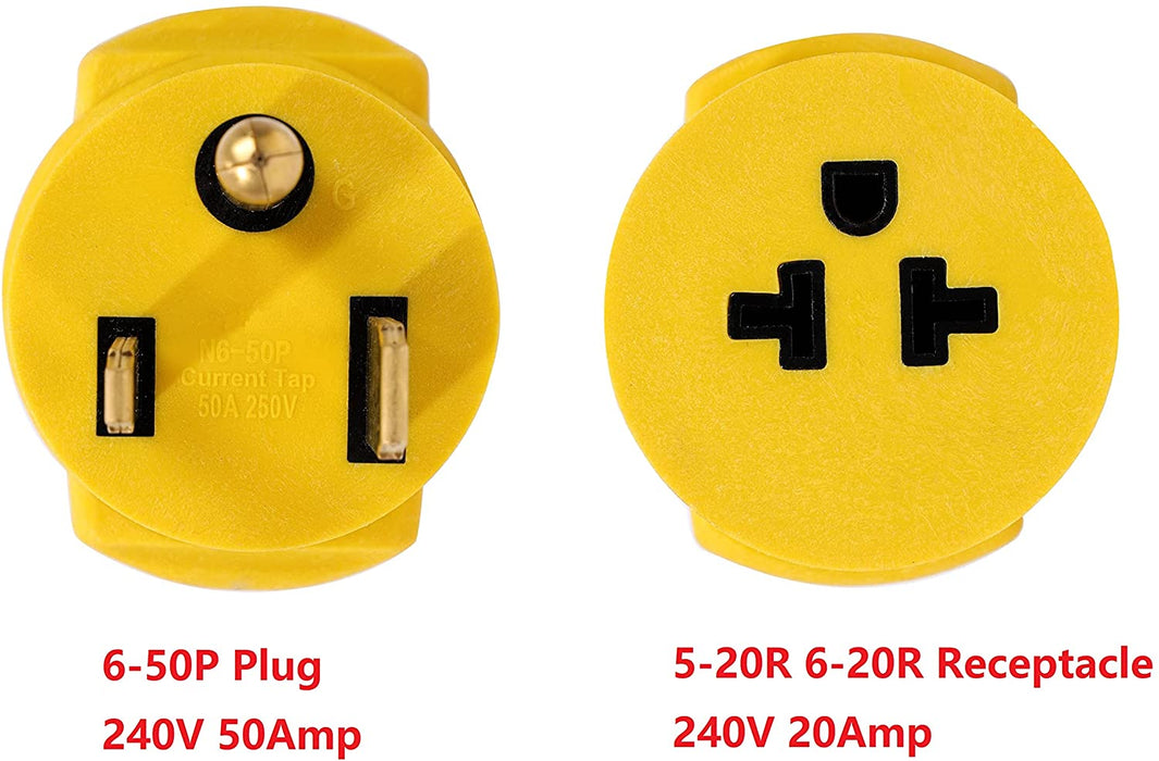 ONETAK NEMA 6-50P to 5-15R 5-20R 6-15R 6-20R Compact 240V 50 Amp 3 Pro